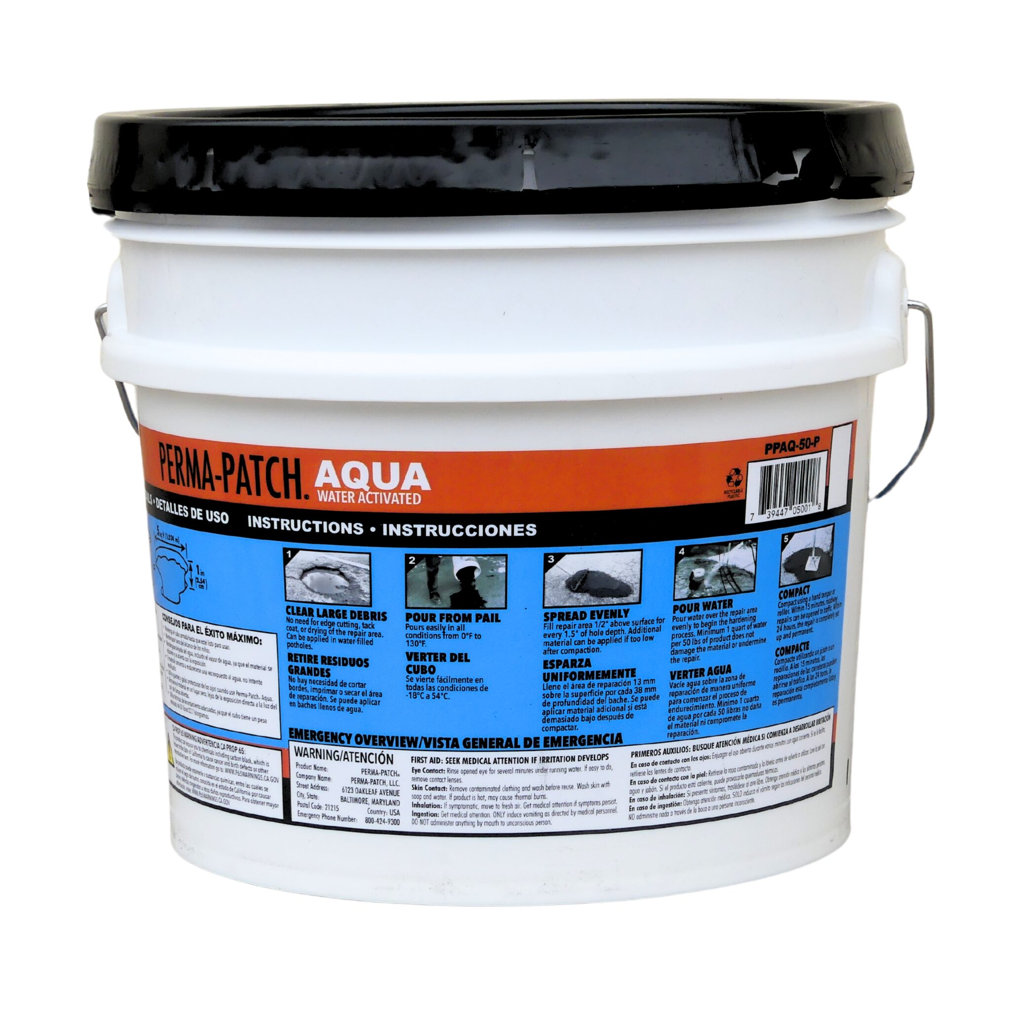 Aqua™ - 50 lb Pail - Just Add Water | Perma-Patch